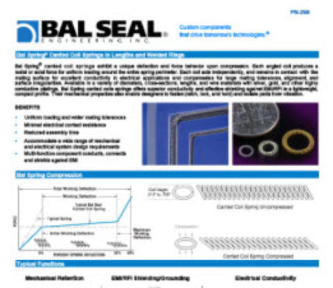 Bal Spring® Canted Coil Springs in Lengths and Welded Rings | Bal Seal ...